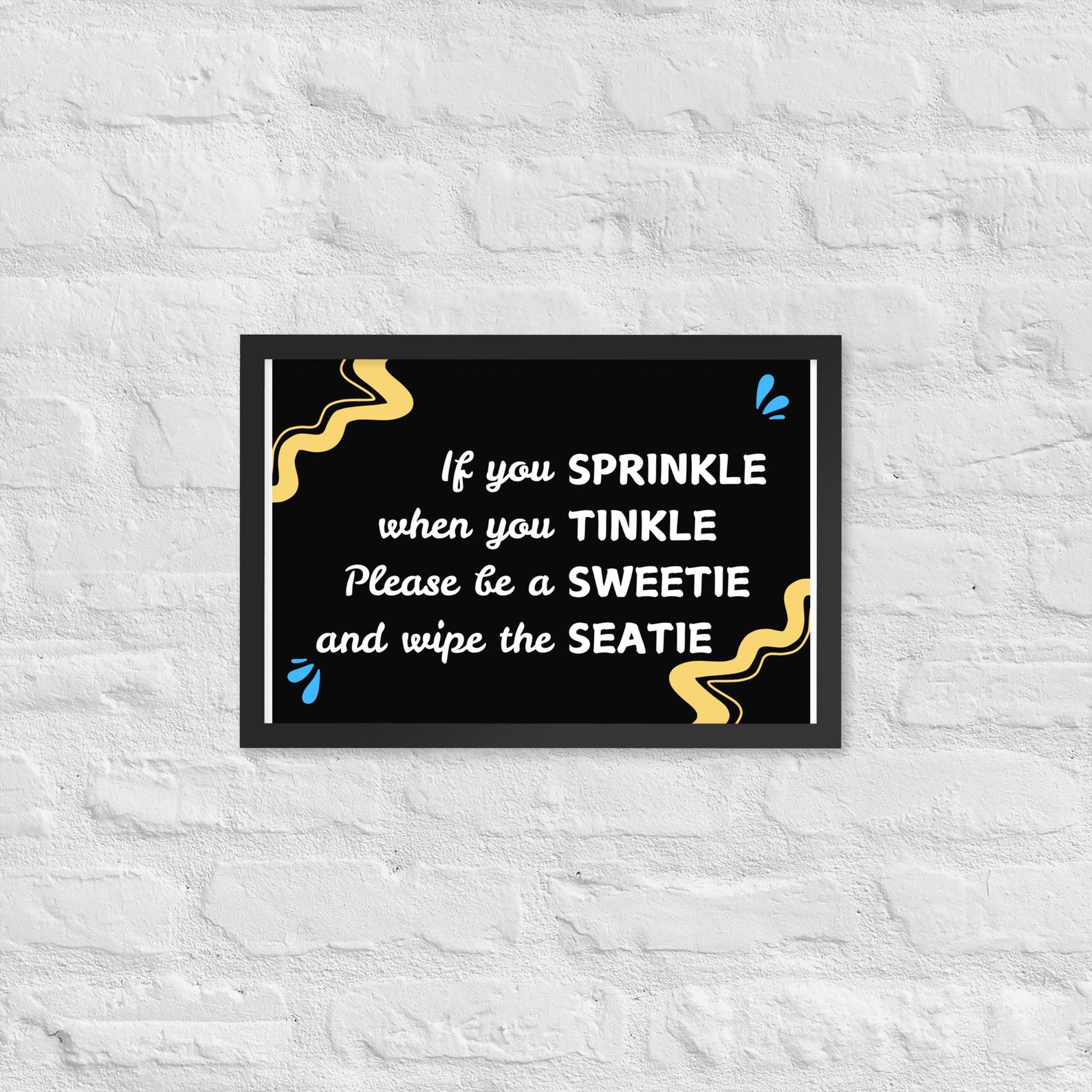 If You Sprinkle When You Tinkle Landscape Bathroom Funny Wall Art ...