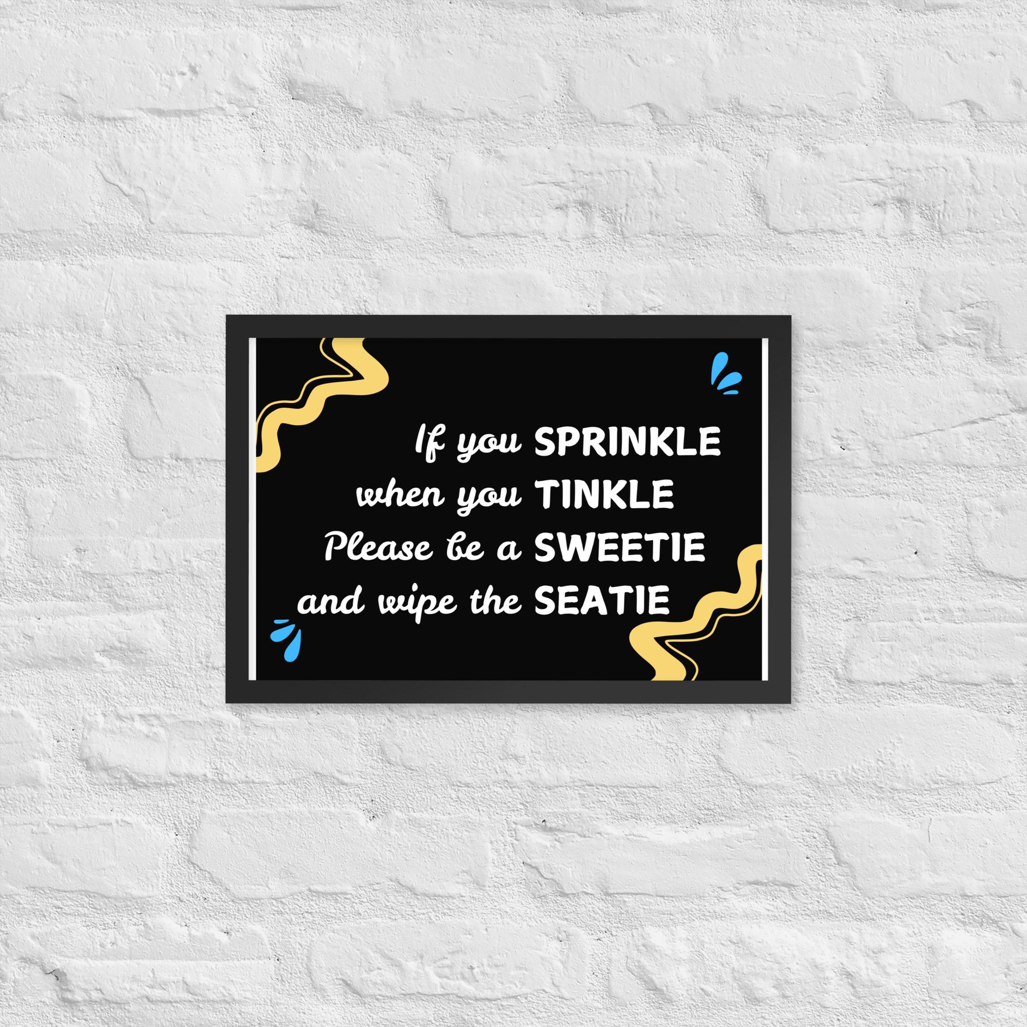 If You Sprinkle When You Tinkle Landscape Bathroom Funny Wall Art ...