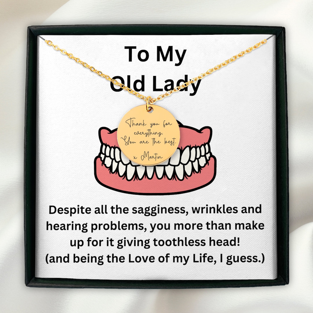 To My Old Lady - Toothless Head Funny Personalized Message Coin ...