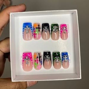 Chrome Heart Color Cross Set - Etsy