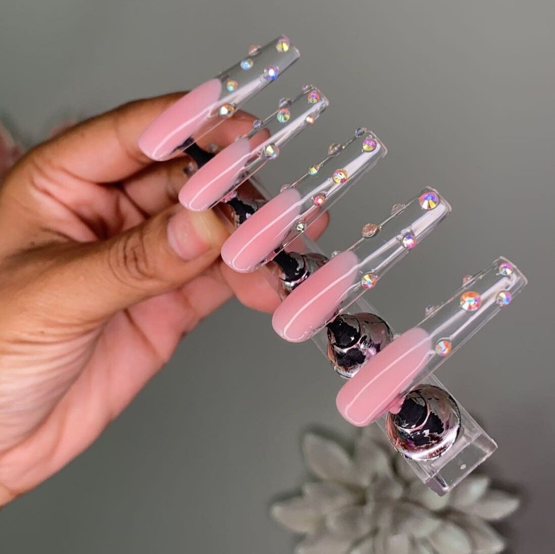Clear Rhinestone Tip Set - Etsy