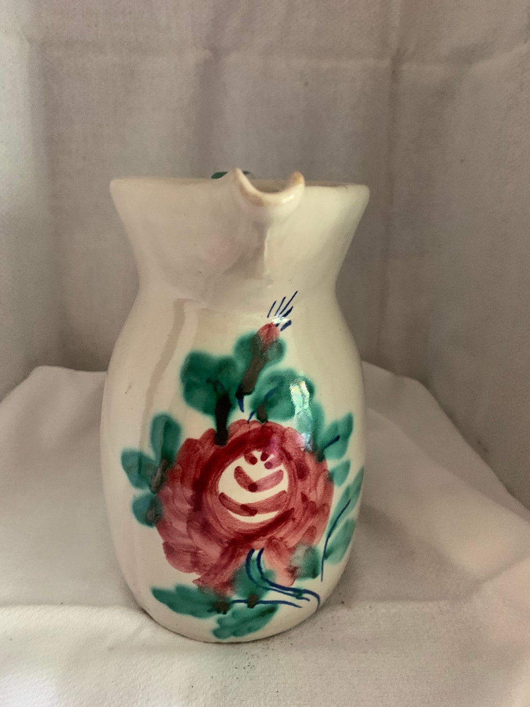 Vintage, Italian Made, Deruta Pitcher, in Hand Painted Pottery. - Etsy