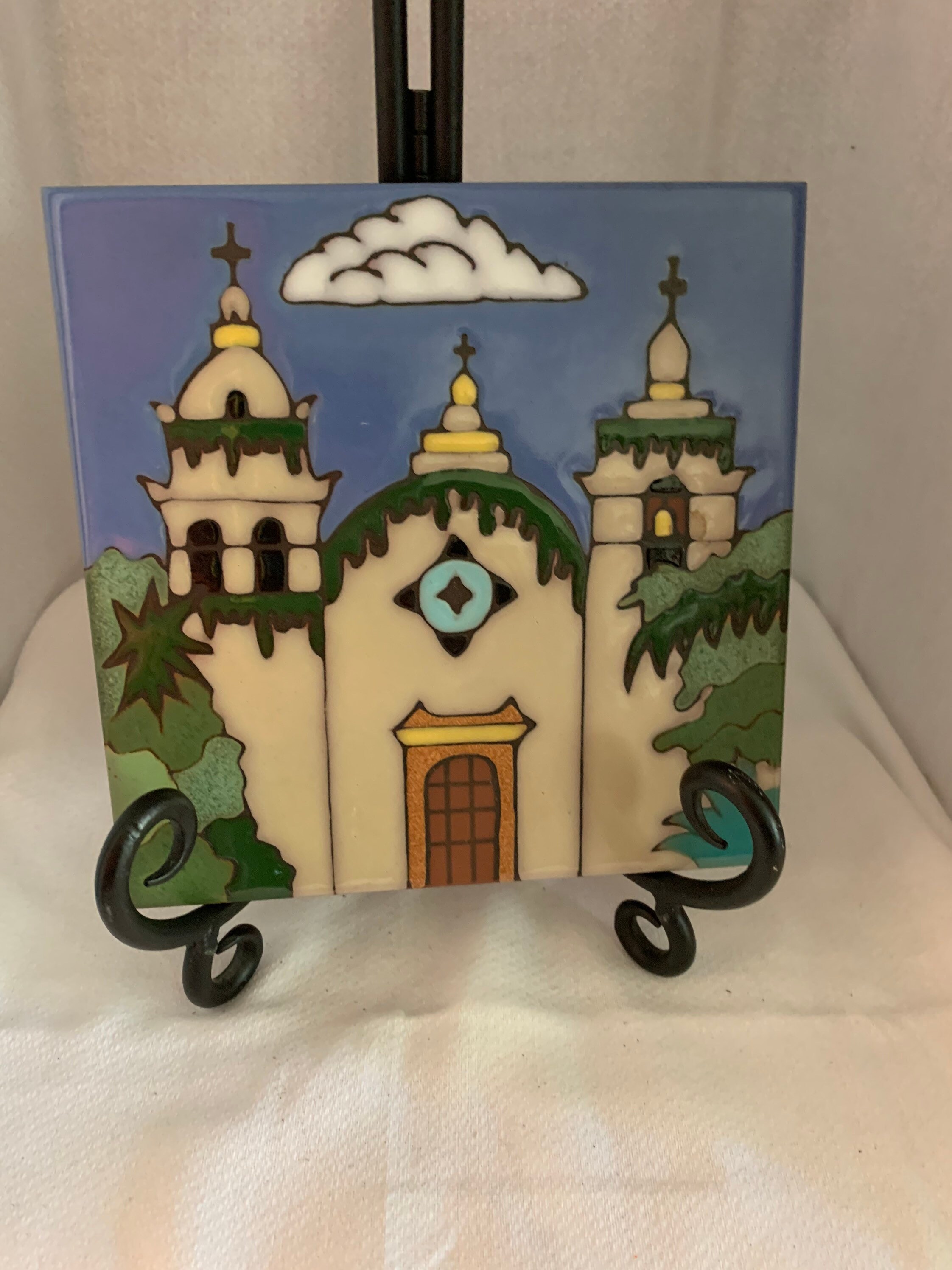 Hand Painted Triton Tile, of the California Mission, San Carlos ...