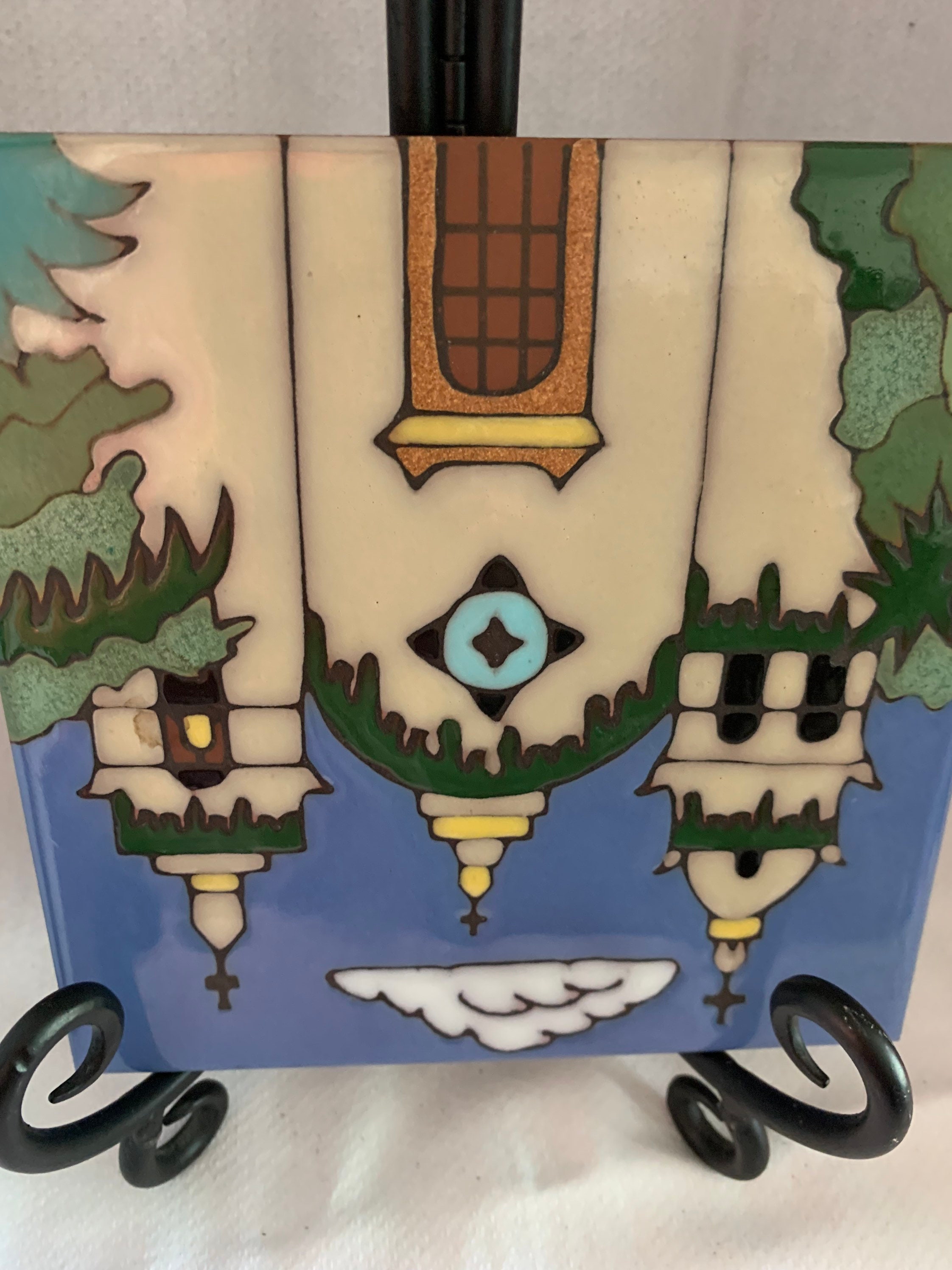 Hand Painted Triton Tile, of the California Mission, San Carlos ...