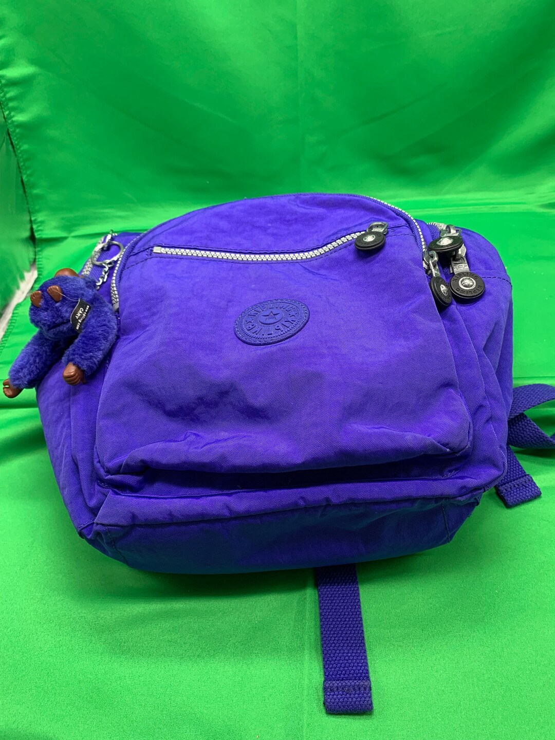 A Kipling Backpack in Purple With Keychain. - Etsy