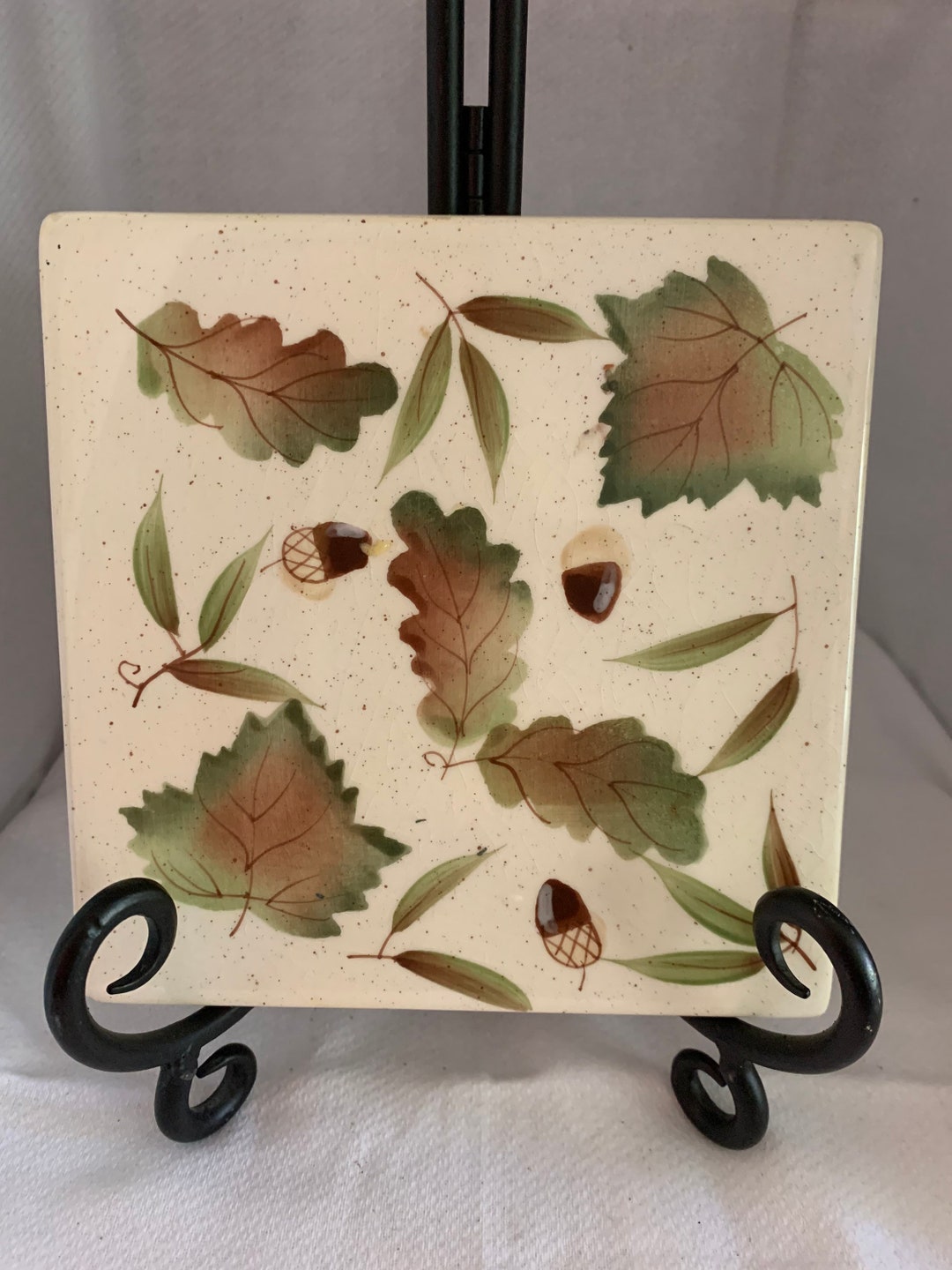 Two Botanical Hand Painted Stone Mite Hot Plate or Trivet. - Etsy