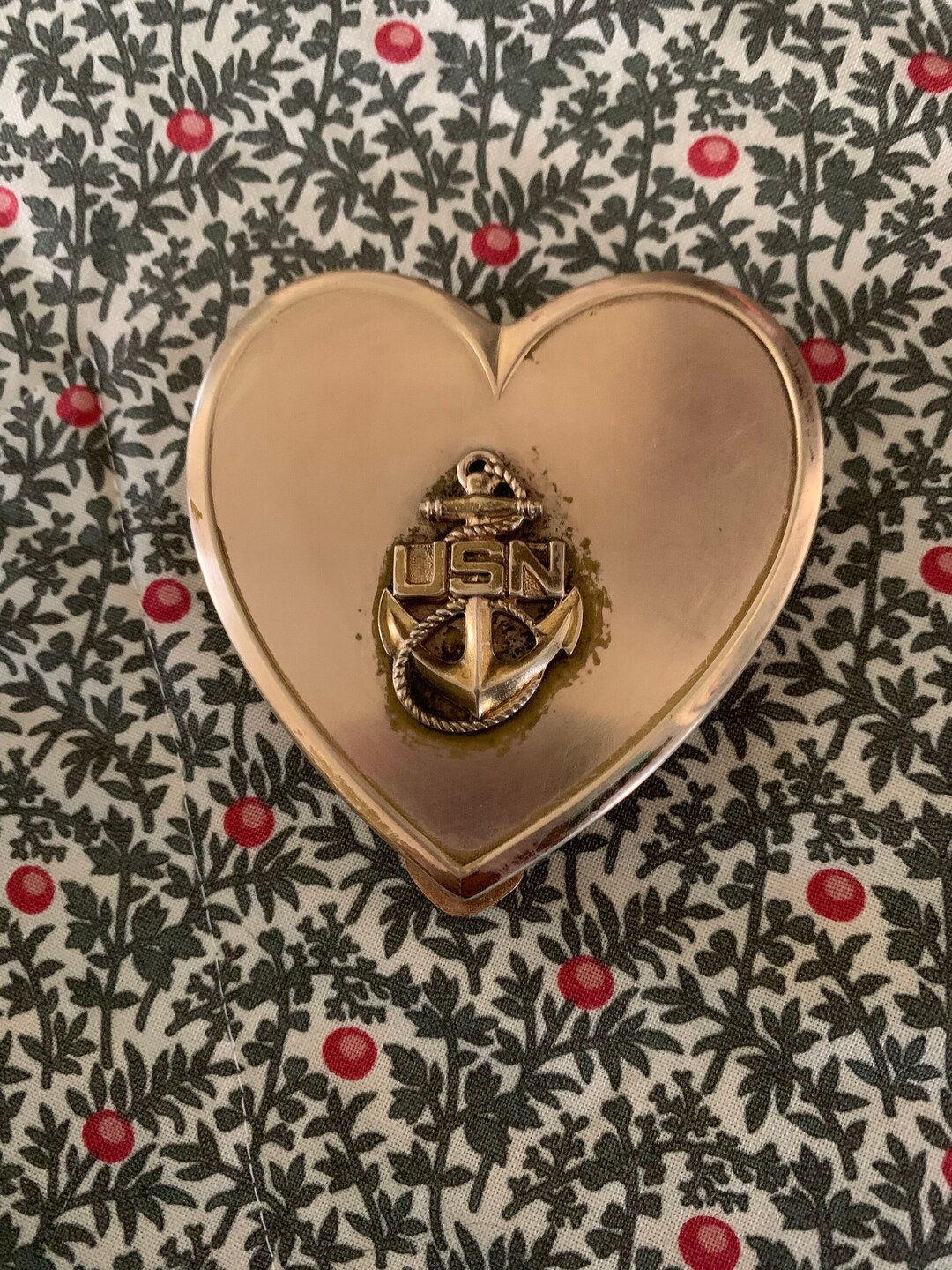 A Vintage United States Navy Brass Compact From WW II Era and Korean ...