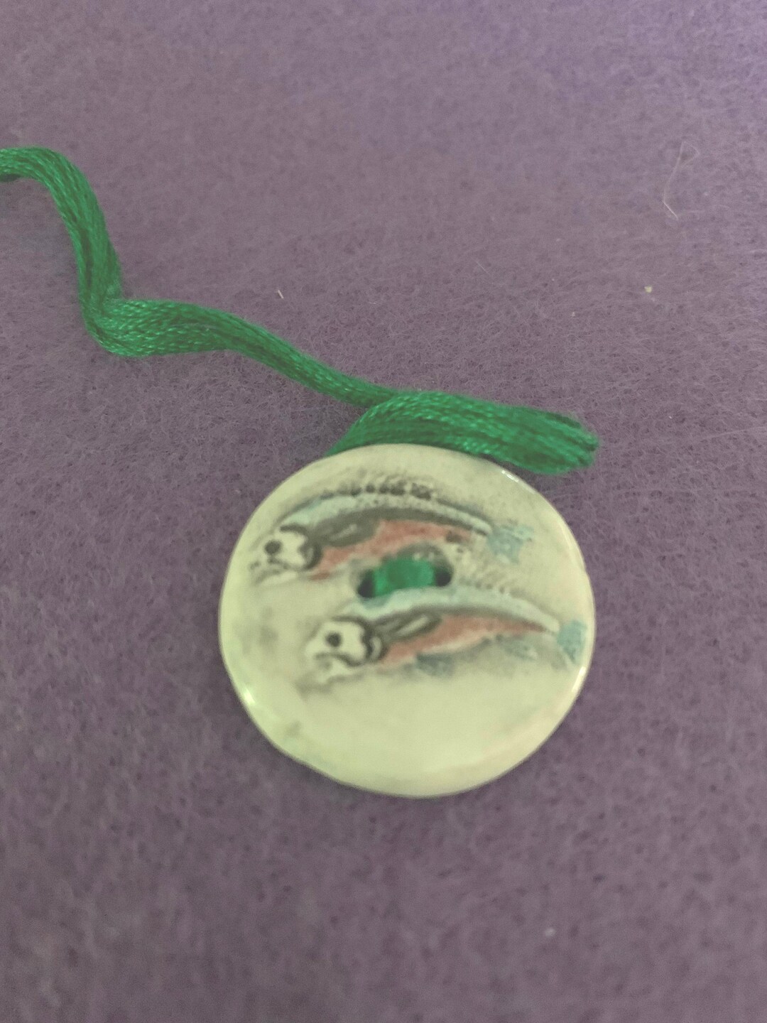 A Fossil-like Fish Button in Ceramic. - Etsy