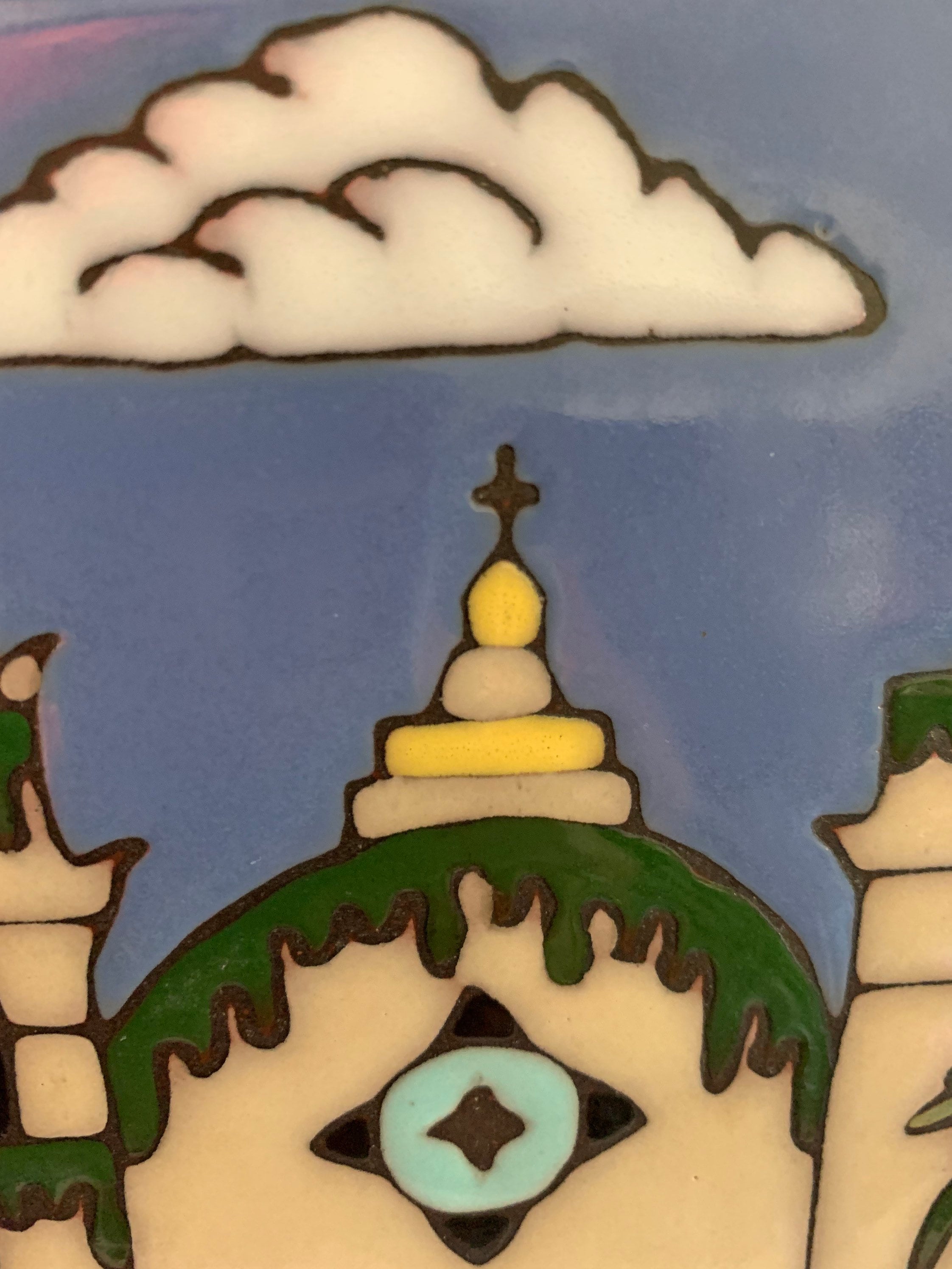 Hand Painted Triton Tile, of the California Mission, San Carlos ...