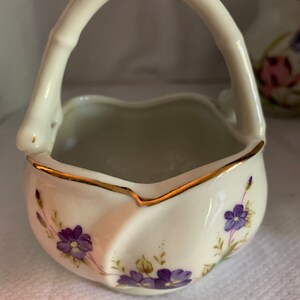 A Set of Lefton Brand Pitcher and Basket, Hand Painted , Made in Japan ...