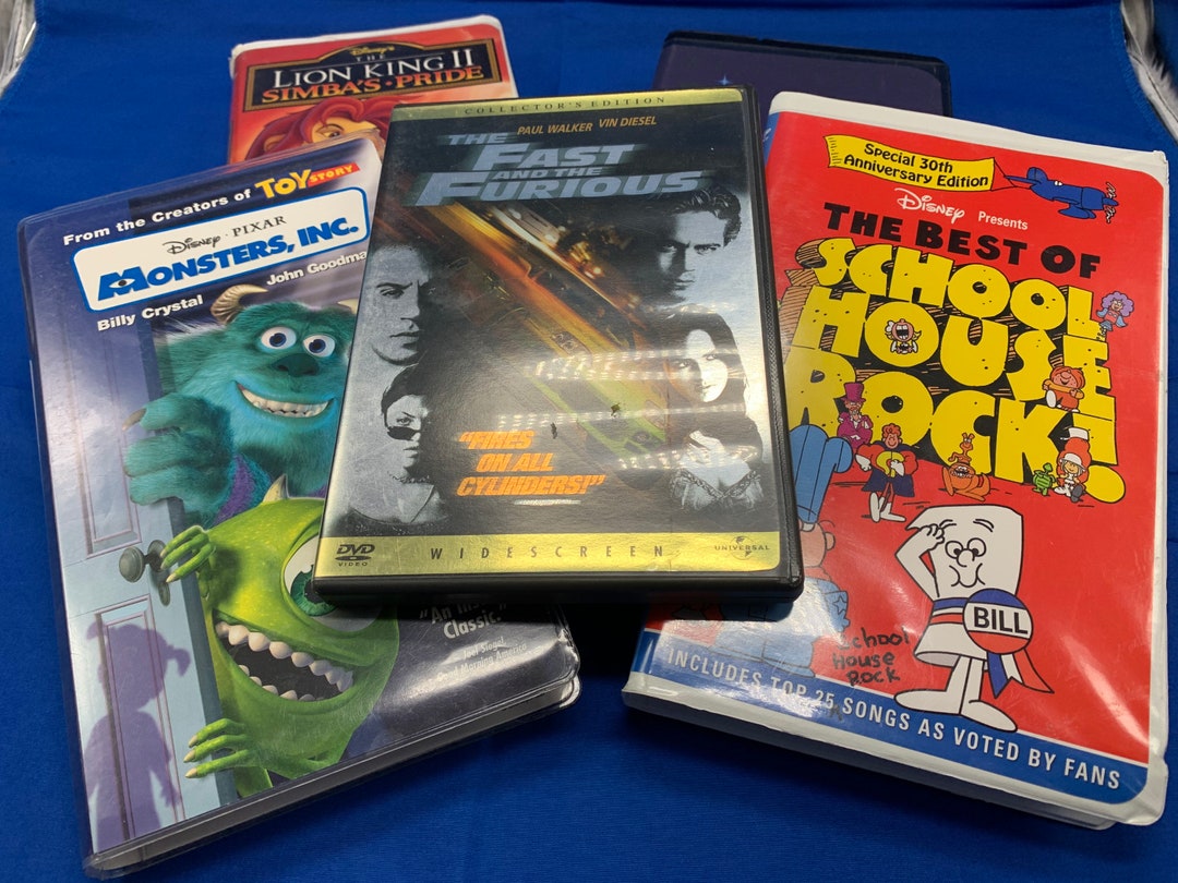A Lot of Vintage Children’s VHS Tapes and One Adult Themed DVD. - Etsy