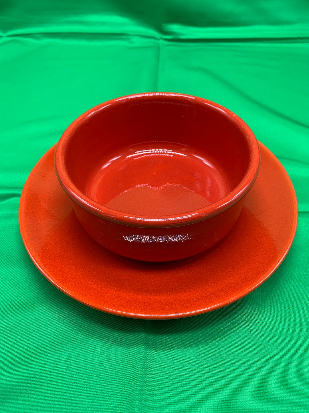 Waechtersbach Orange Bowl and Plate Set, Made in Spain and Germany - Etsy