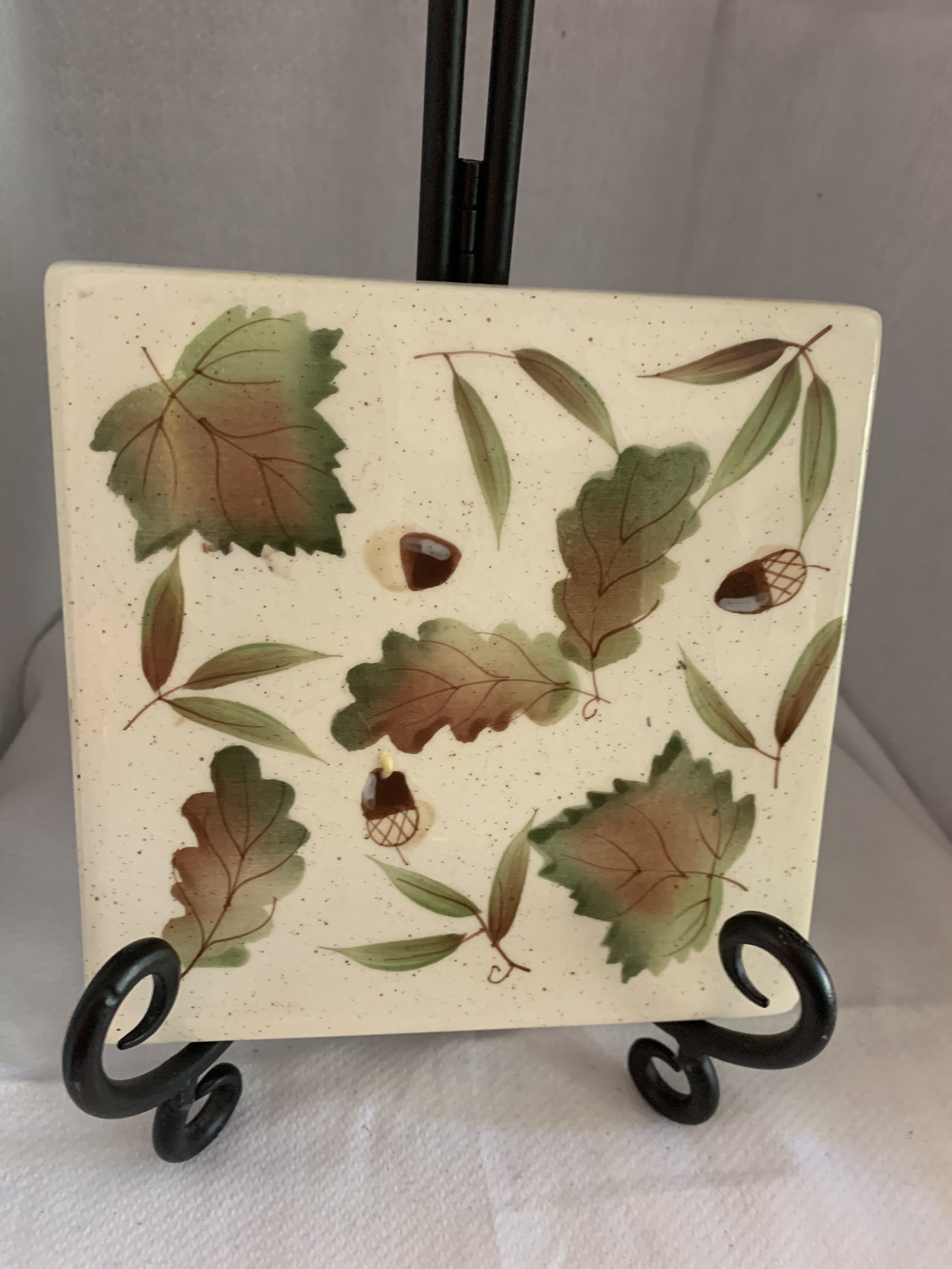 Two Botanical Hand Painted Stone Mite Hot Plate or Trivet. - Etsy