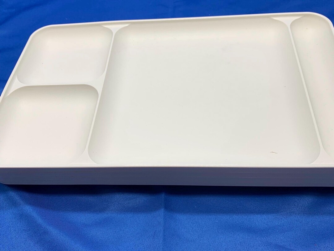 One Set of Four, Beige, Tupperware Dinner Trays. - Etsy