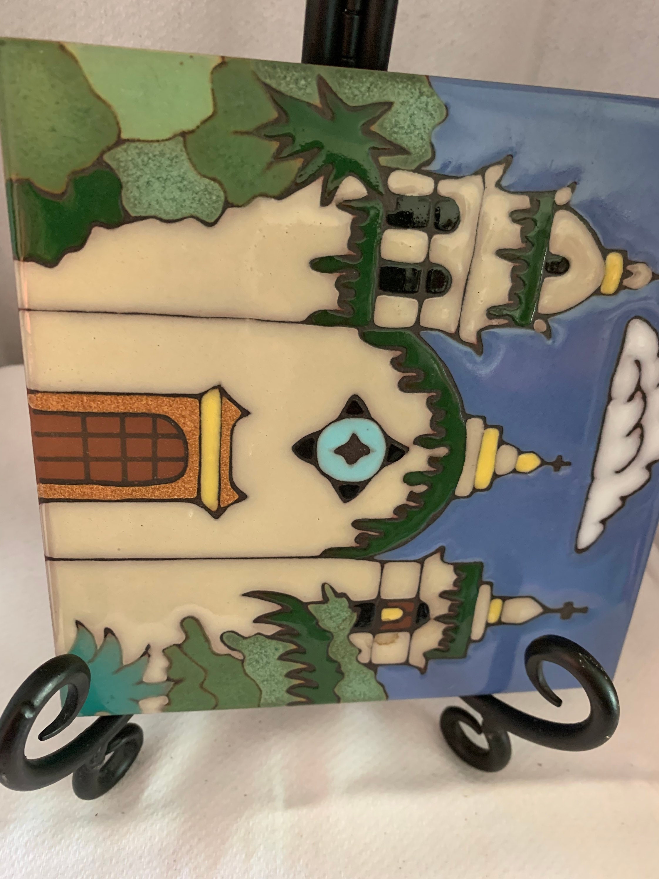 Hand Painted Triton Tile, of the California Mission, San Carlos ...