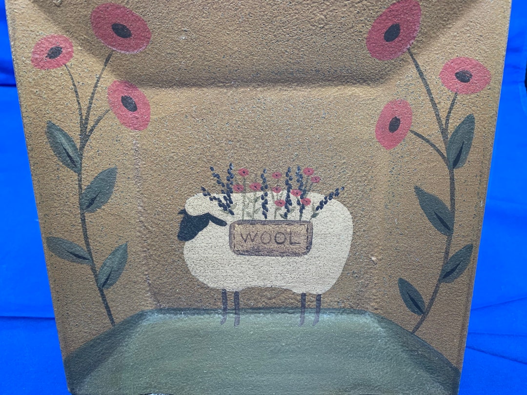 A Folk Art Piece by Donna White of a Woolly Sheep. - Etsy