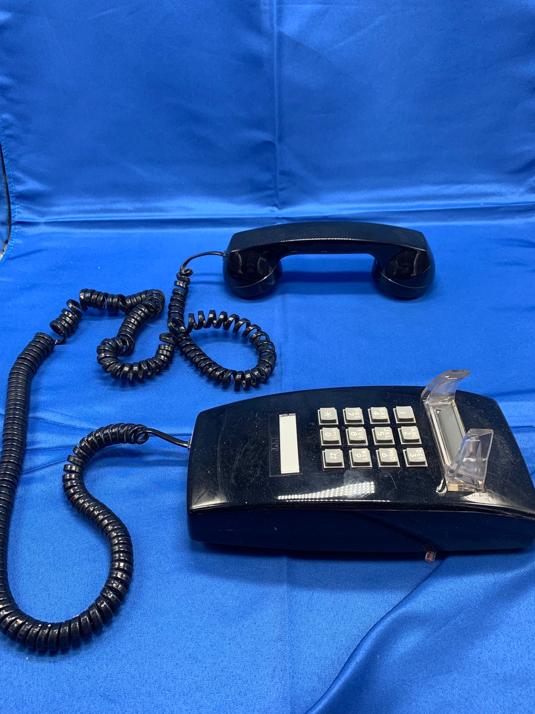 An Old School, Black Push Button Wall or Table Phone. - Etsy