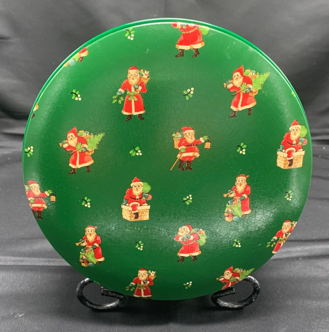 A Vintage Santa Cookie Tin From Guildcraft, New York, USA. - Etsy