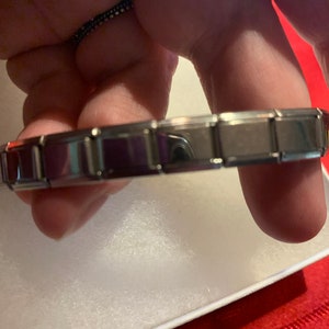 A Stainless Steel and 14k Link Stretch Bracelet. - Etsy