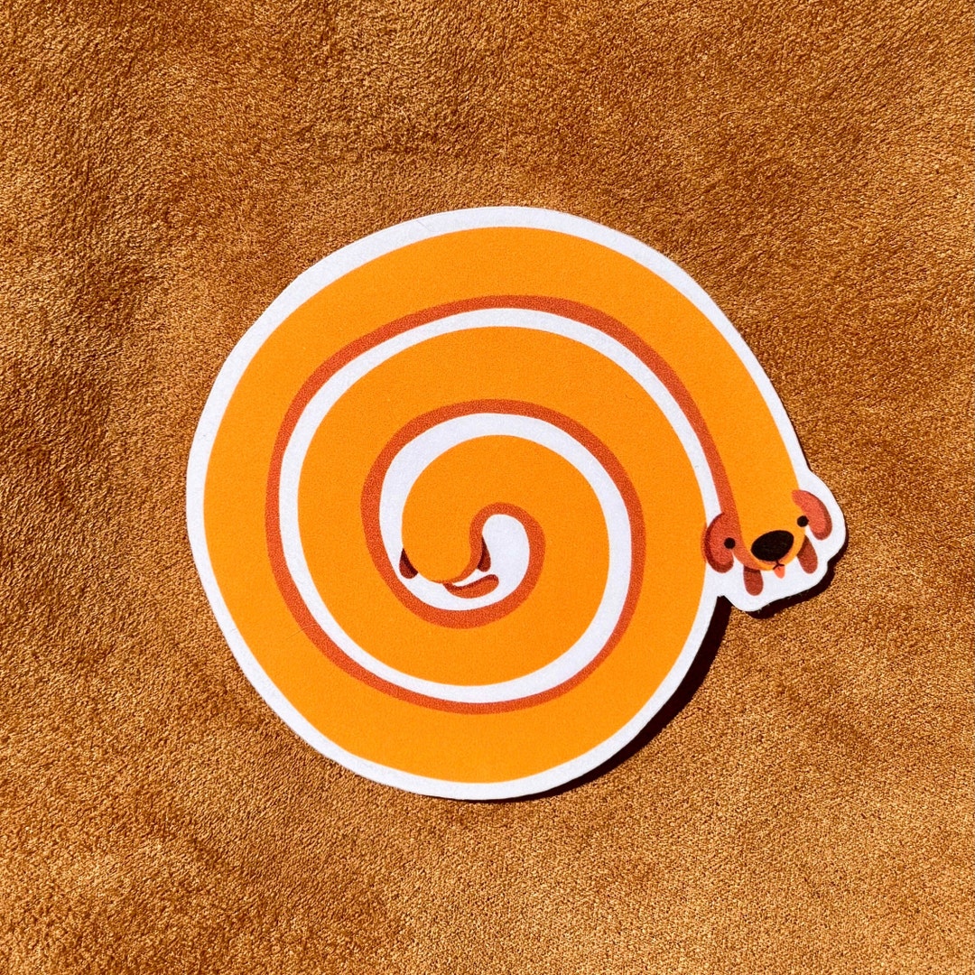 Yellow Loopy Dachshund Vinny Sticker - Etsy