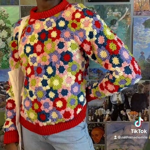 Flower Sweater | PATTERN - Etsy