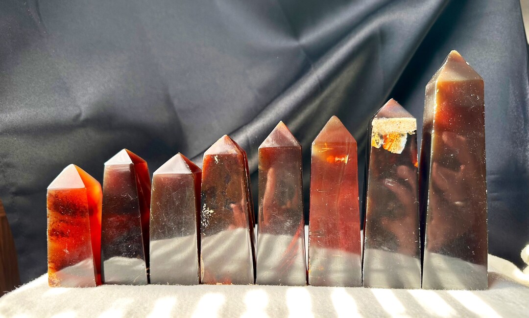 Amber Towers From Indonesia With Inclusions, Absorb-transmute-release ...