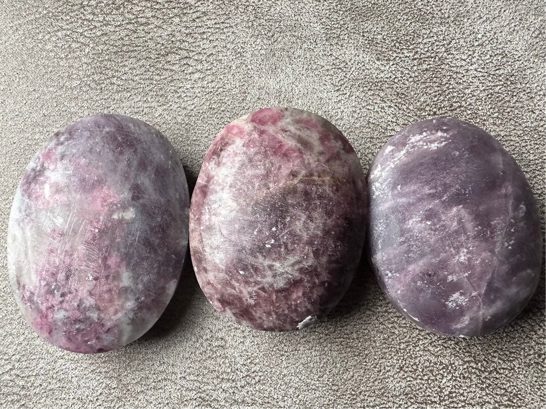 Unicorn Palm Stone! Matte Feel! Lepidolite, Pink Tourmaline, Smoky ...