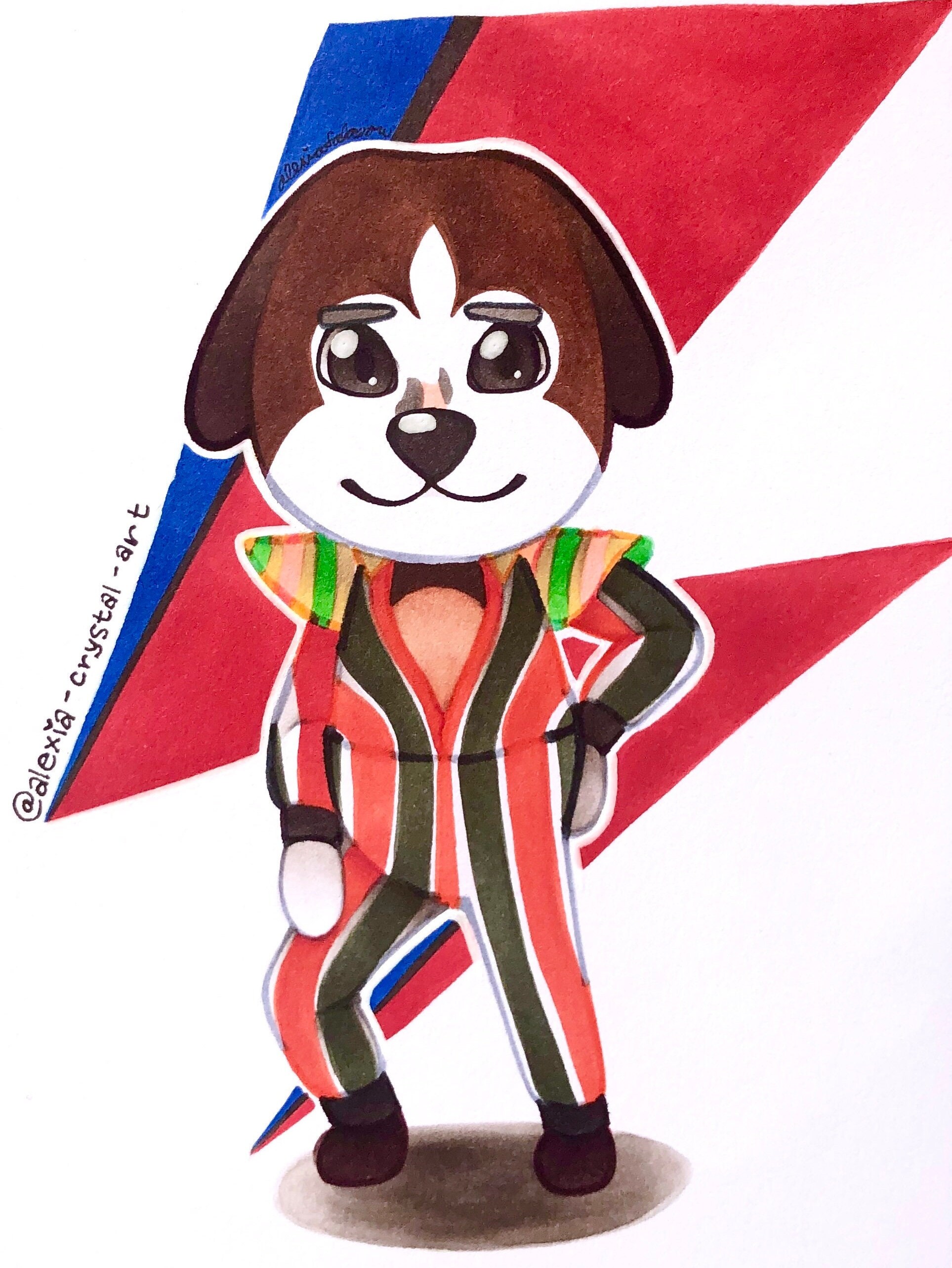 Custom Animal Crossing Character Traditional Art Commission - Etsy