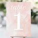 Customizable Table Numbers Template [text, Watercolor Pink], Table ...