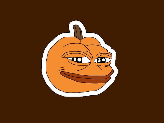 Pepe Pumpkin Sticker Pepe the Frog Meme Meme Sticker - Etsy Pepe Pumpkin Sticker Pepe the Frog Meme Meme Sticker - Etsy