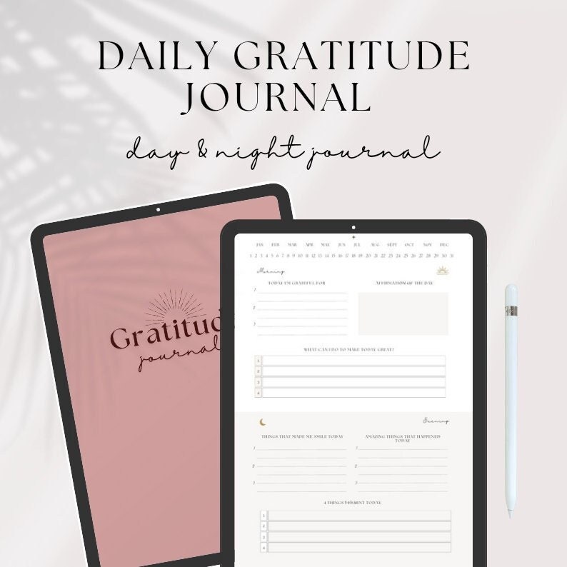 Digital Gratitude Journal | Daily Gratitude Journal Goodnotes iPad ...