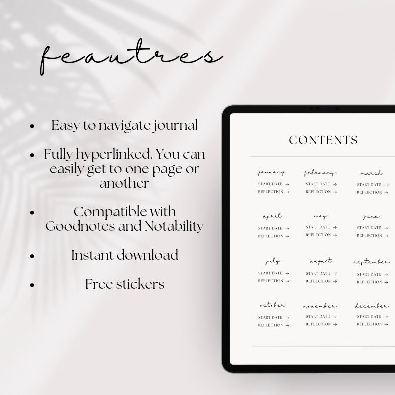 Digital Gratitude Journal | Daily Gratitude Journal Goodnotes iPad ...