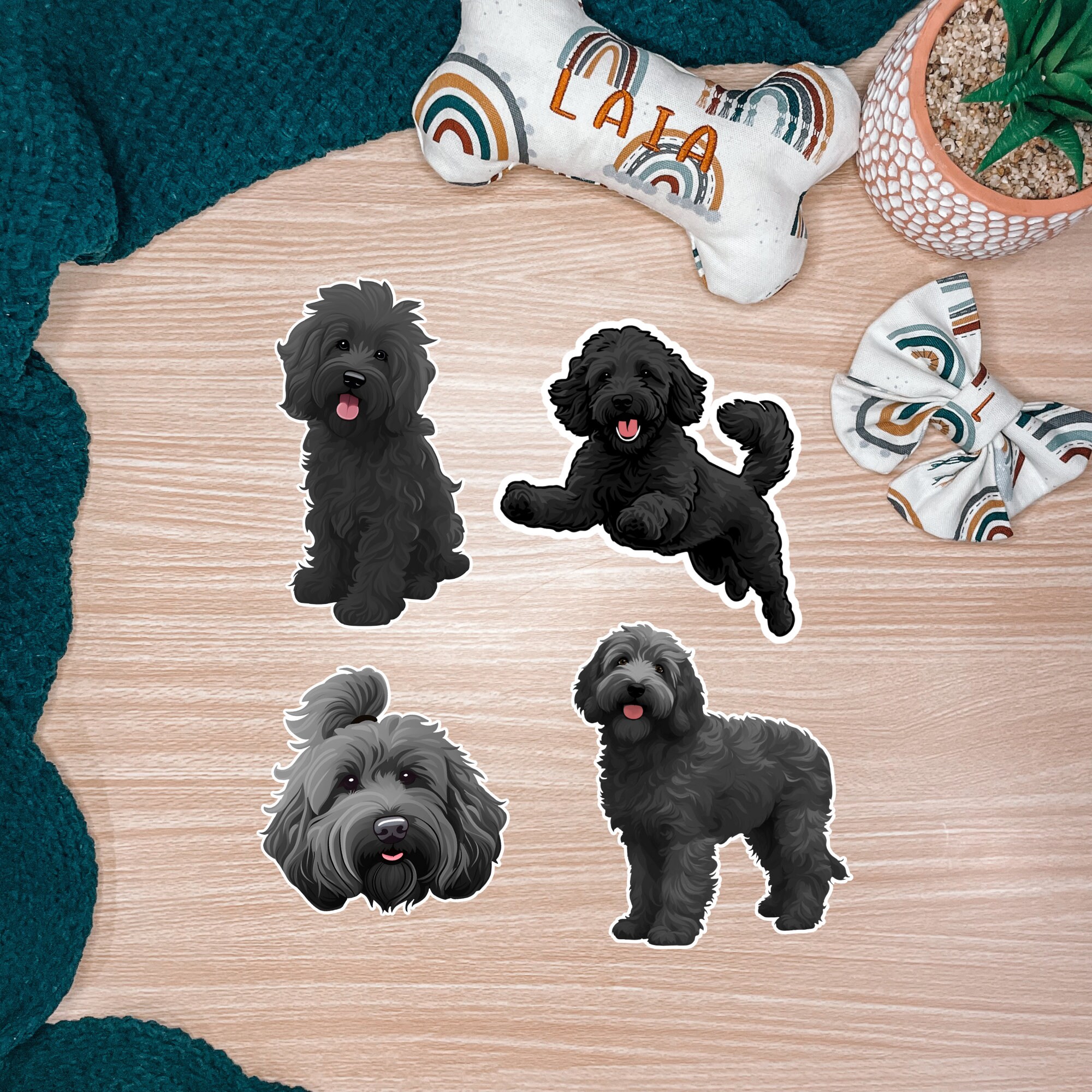 Doodle Dog Sticker Set Labradoodle Golden Doodle Sticker - Etsy