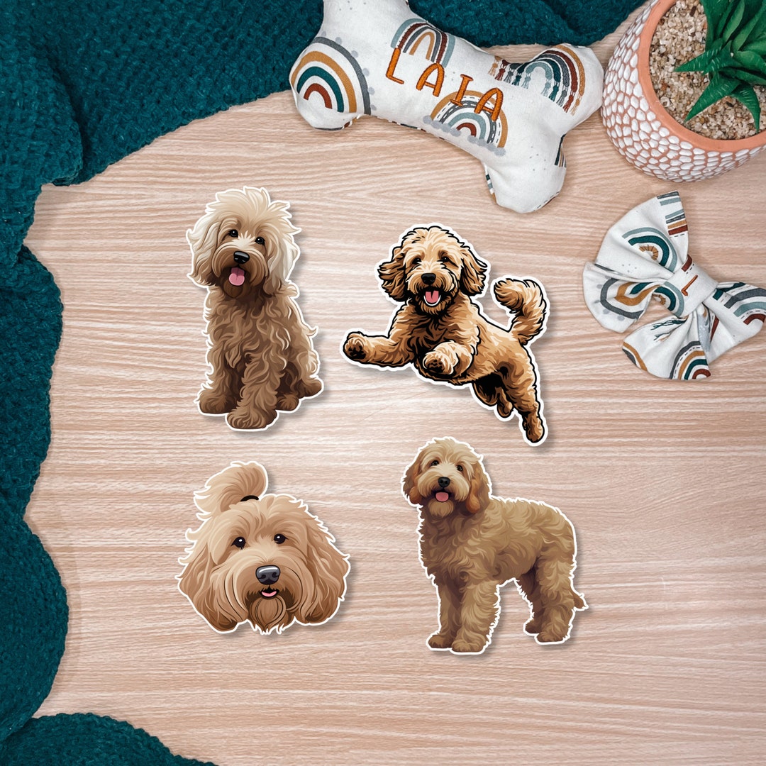 Doodle Dog Sticker Set, Labradoodle Golden Doodle Sticker Decal, Laptop ...