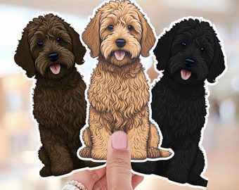 Labradoodle Sticker, Golden Doodle Sticker Decals - Etsy