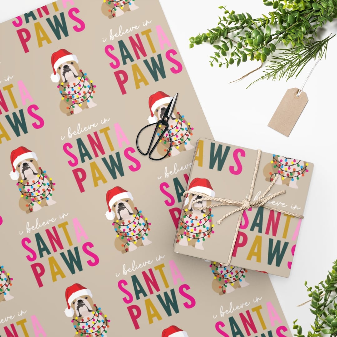 English Bulldog Gift Wrapping Paper, Dog Mom Gift Wrapping Paper - Etsy