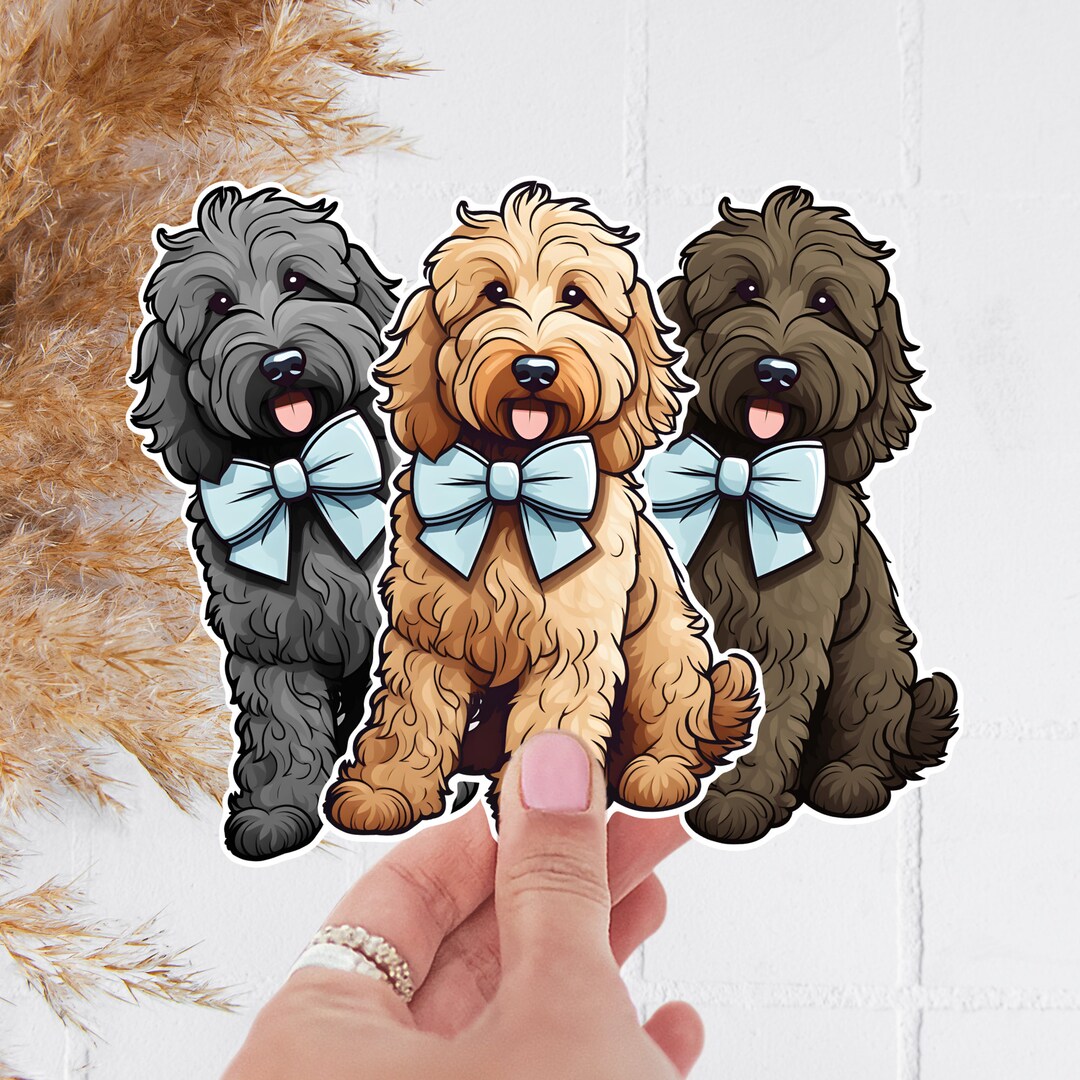 Labradoodle Sticker, Doodle Lover Gift, Golden Doodle Sticker Decals - Etsy