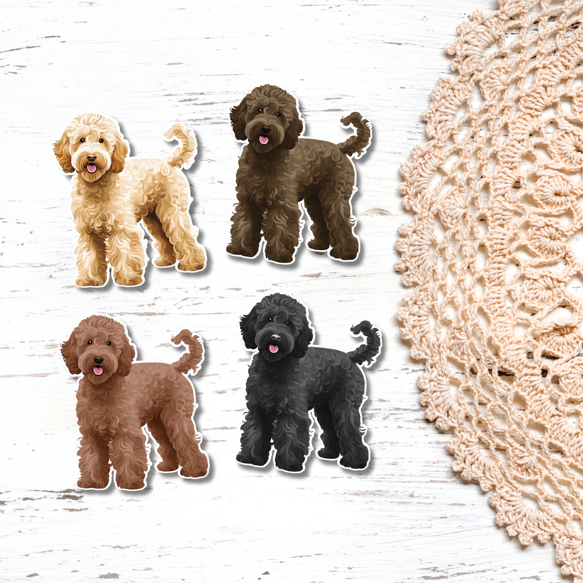 Labradoodle Sticker Golden Doodle Sticker Decals Doodle - Etsy