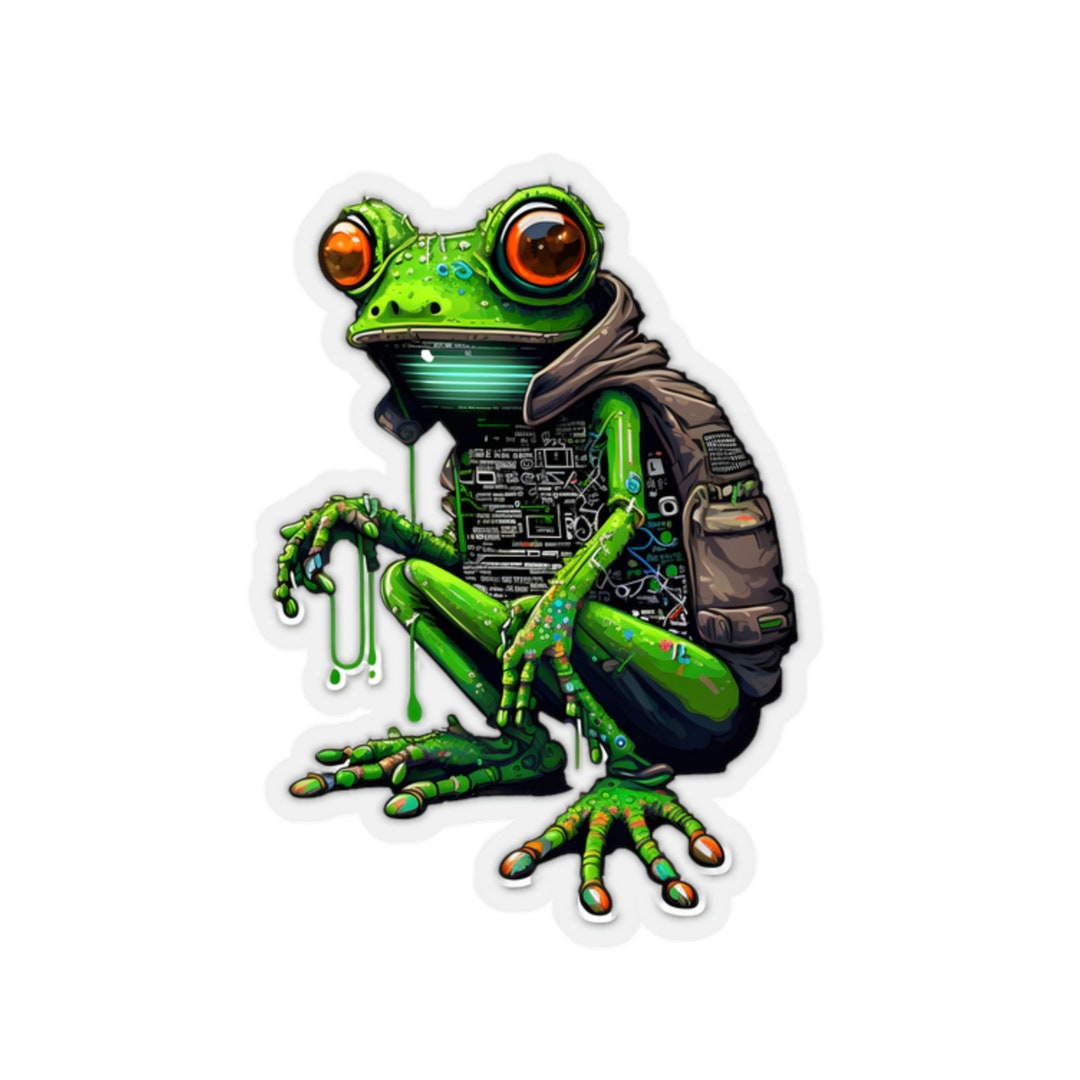 Cyberpunk Hacker Frog - Etsy