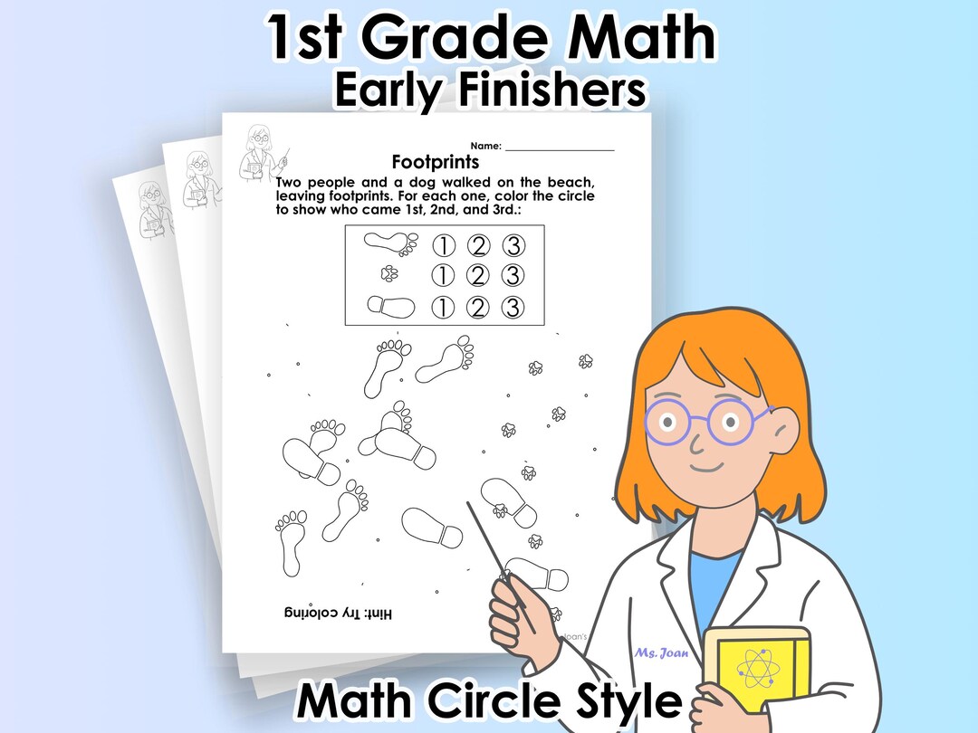1st Grade Math Worksheets – Logic Puzzles for Early Finishers - Etsy