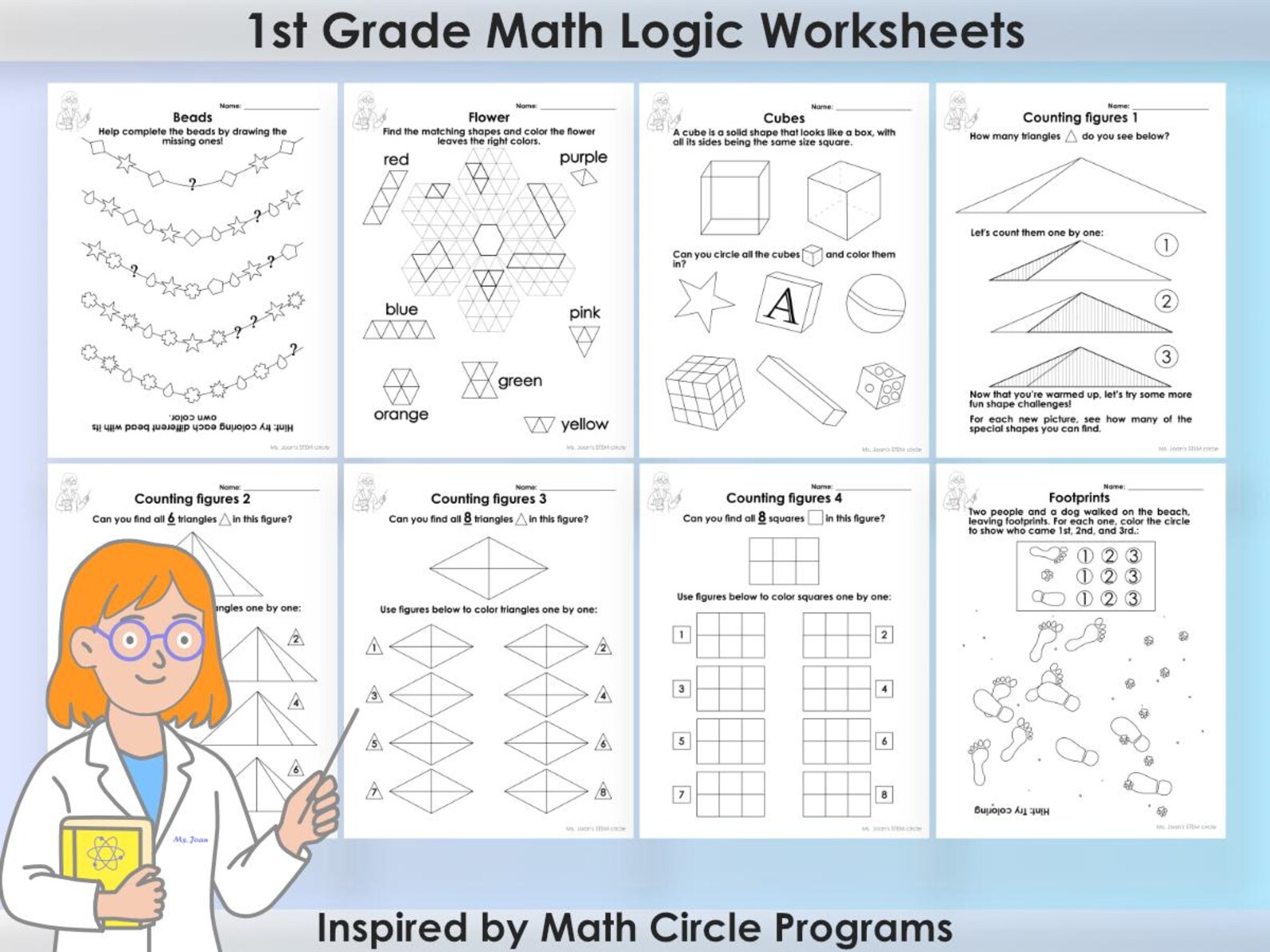 1st Grade Math Worksheets – Logic Puzzles for Early Finishers - Etsy