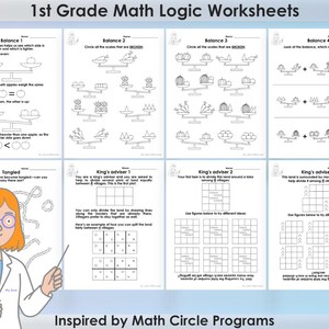 1st Grade Math Worksheets – Logic Puzzles for Early Finishers - Etsy