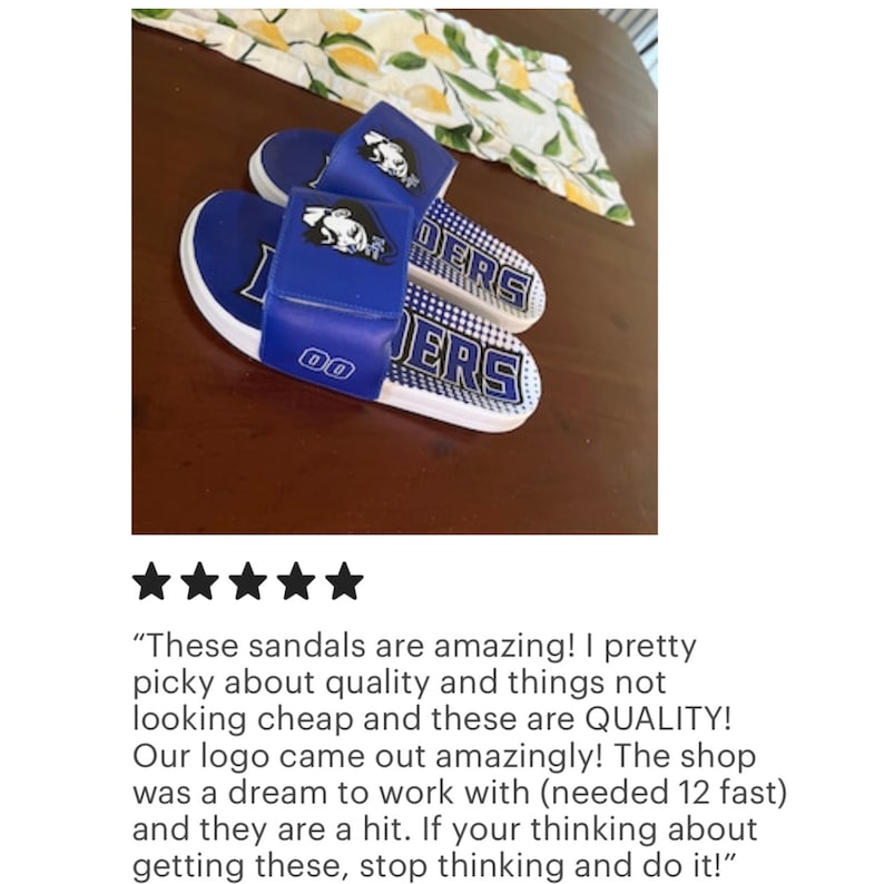 Custom Logo Team Slides Personalized Slide Sandals Design - Etsy