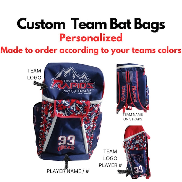 Customized Softball Bat Bag - Etsy