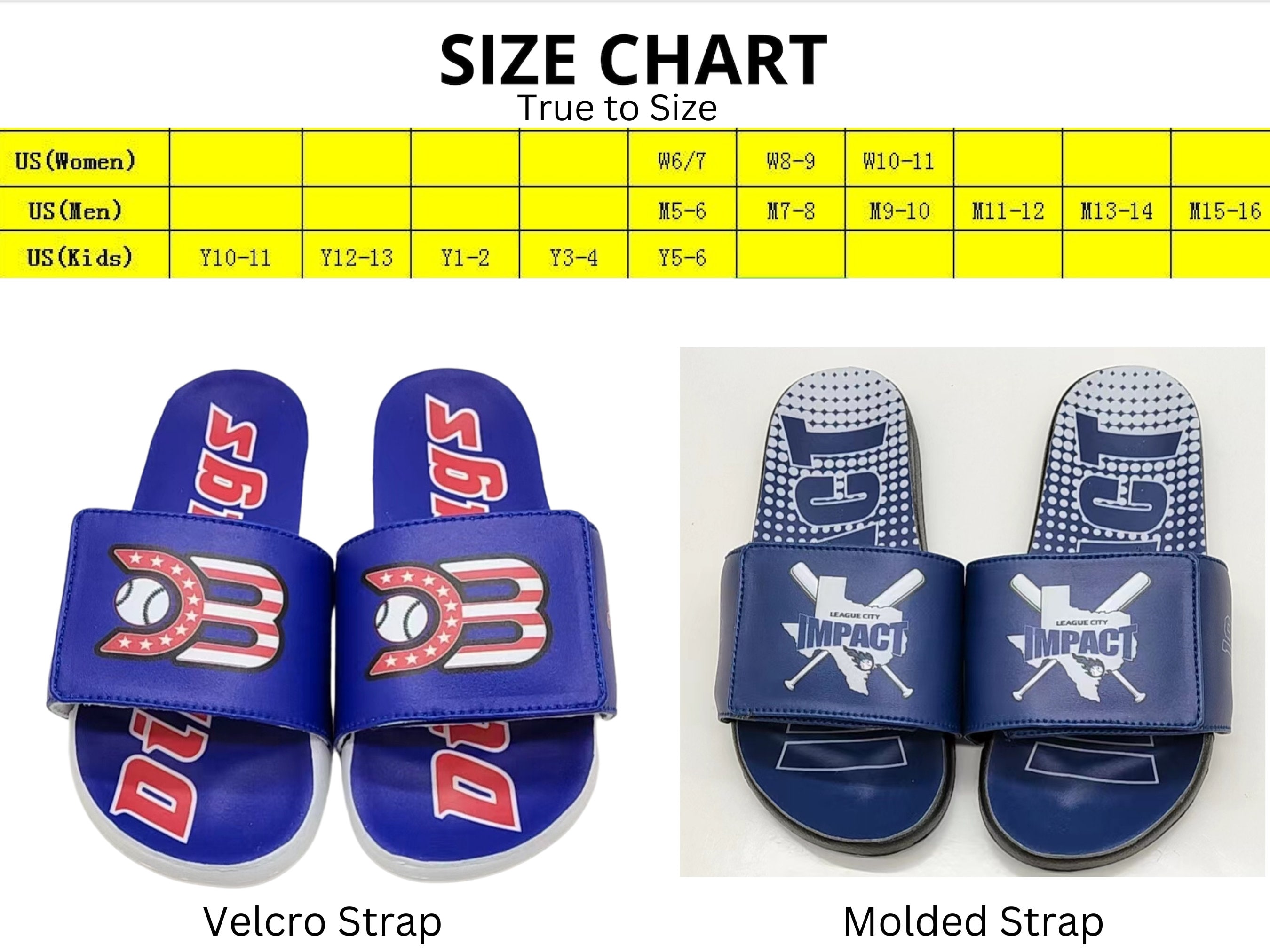Personalized Slides, Custom Logo Sports Team Slides, Design Your Own ...