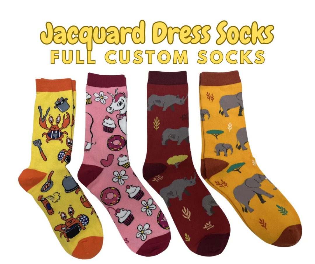 Jacquard Dress Socks, Custom Woven Socks, Logo Socks, Custom Printed ...