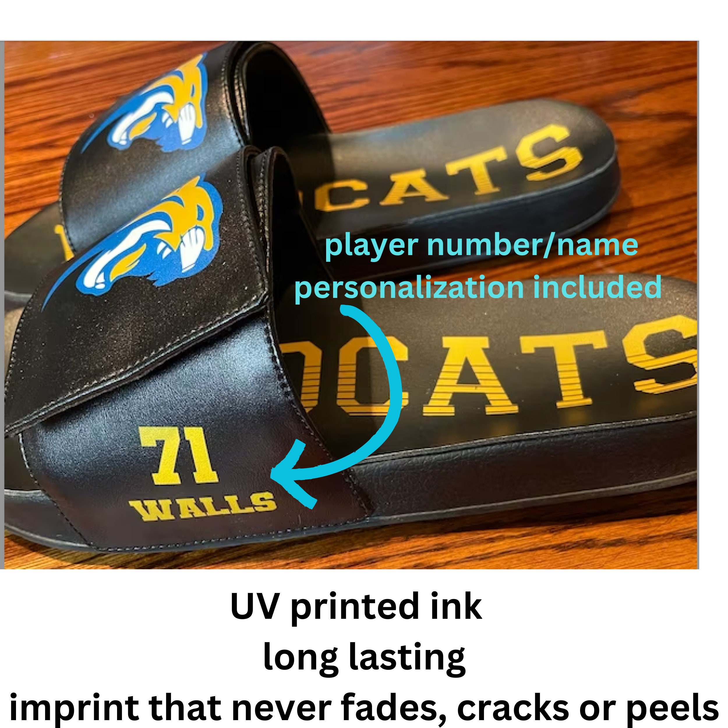 Custom Logo Team Slides, Personalized Slide Sandals, Design Your Own ...