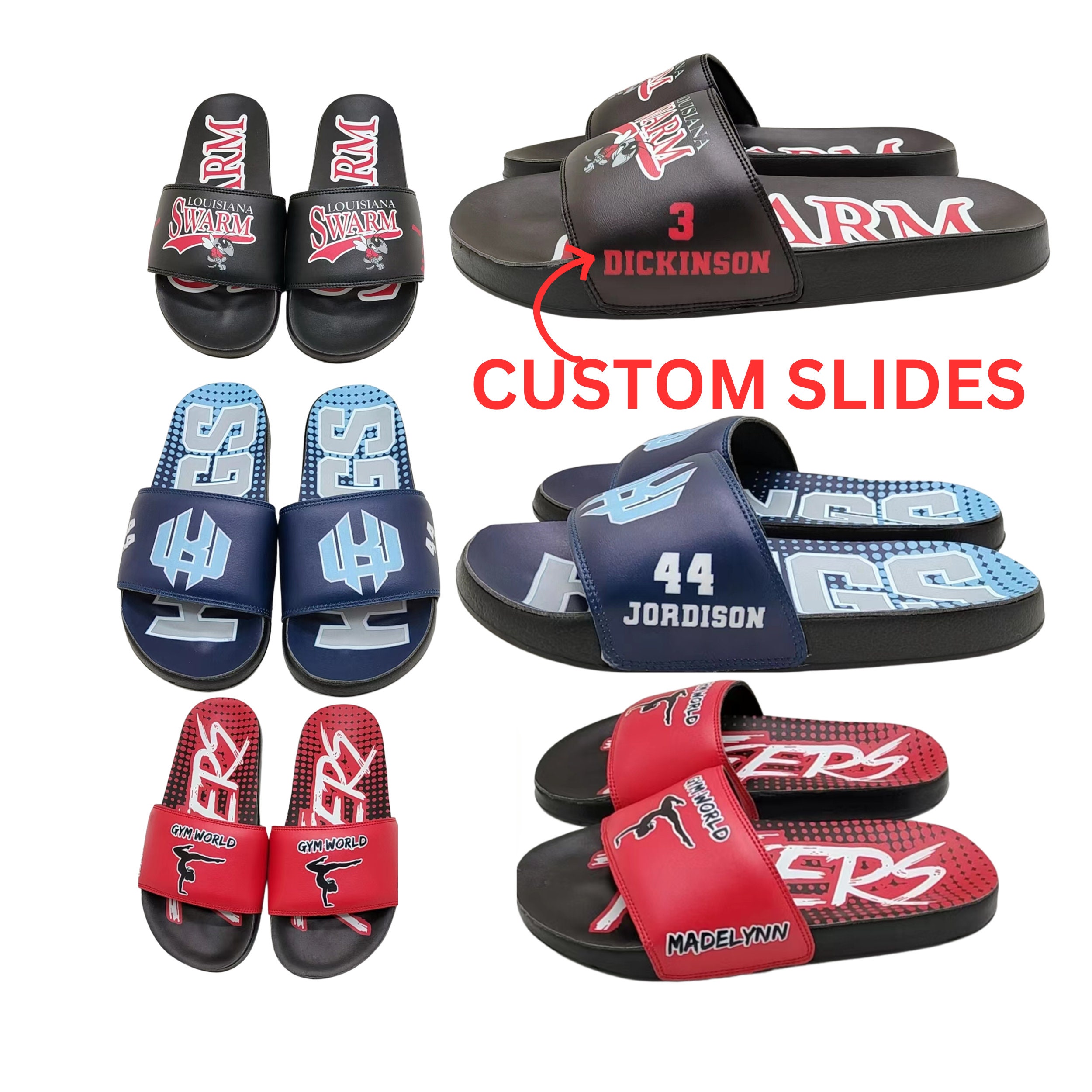 Custom Logo Team Slides, Personalized Slide Sandals, Design Your Own ...