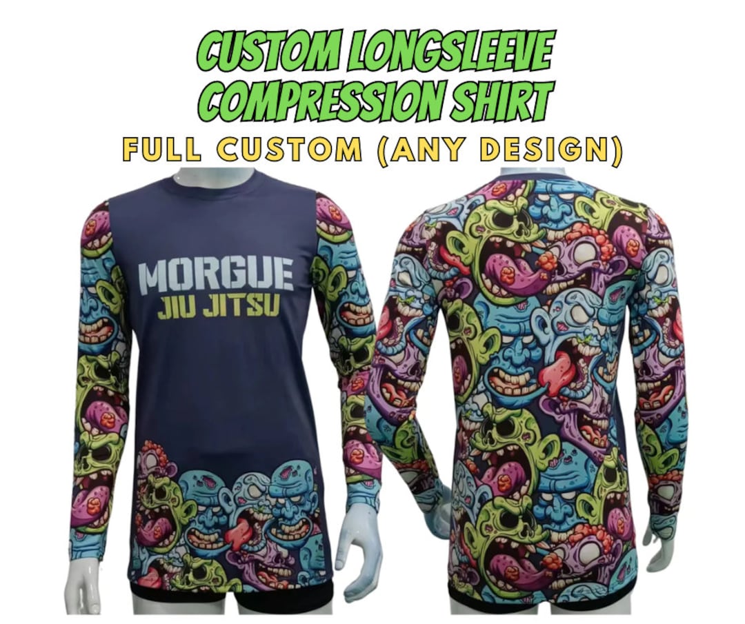 Custom Performance Shirt, Compression Shirt, Graphic Work Out Long ...