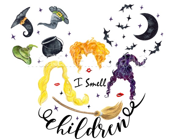 Halloween Mouse Head Hocus Pocus Sisters Watercolor - Etsy Hong Kong
